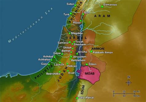 Moab Map Bible Odyssey