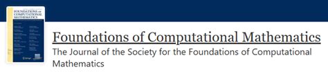 数学sci期刊推荐：foundations Of Computational Mathematics