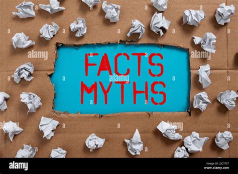 Sign Displaying Facts Myths Business Approach Work Based On