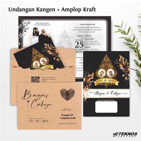 Jual Undangan Amplop Pernikahan Aesthetic Undangan Amplop Cetak