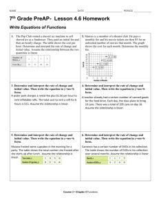 Constructing Linear Functions: Skills Practice Worksheet