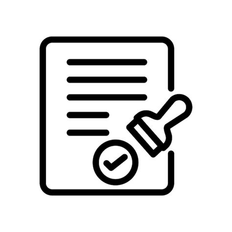 Icono De Documento Válido Vector Premium