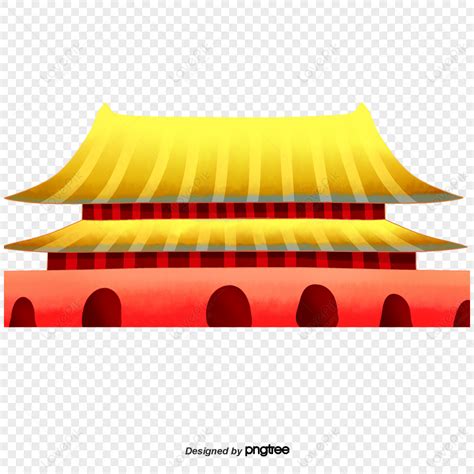 卡通天安門場景卡通門建築卡通場景psd圖案素材免費下載，可愛卡通圖片，尺寸1200 × 1200px Lovepik