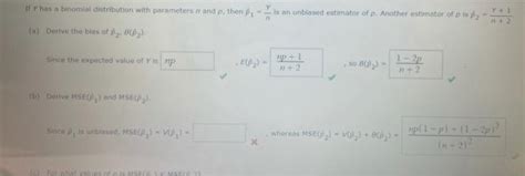 Solved If Y Has A Binomial Distribution With Parameters N And Othen Is 1 Answer