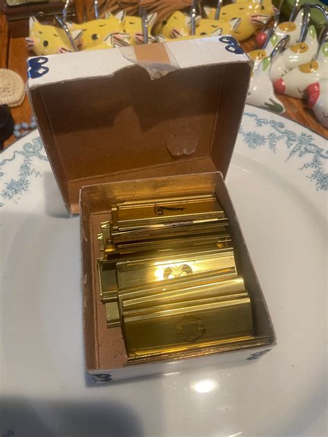 Vintage Brass Stencils Complete With Box 12 Size Etsy