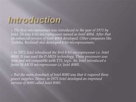 Evolution Of Microprocessors Pptx Computing Technology And Computing