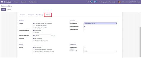 Survey Module In Odoo 16
