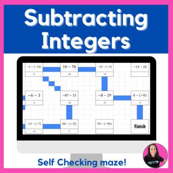 Subtracting Integers Digital And Printable Activity By Math All Day