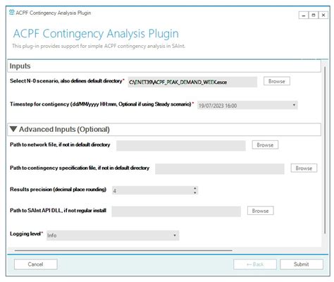 Acpf Contingency Analysis V0 1 0 Plugins Saint User Forum