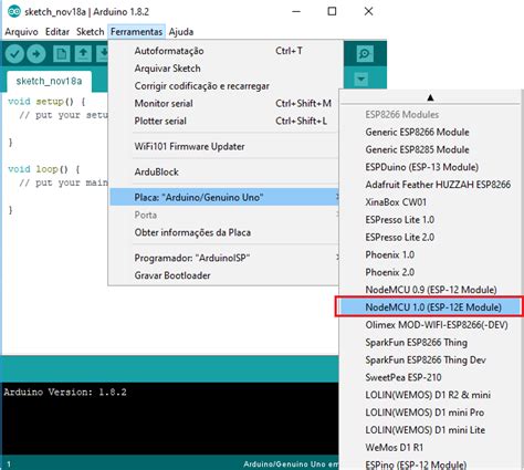 Configuração Da Ide Arduino Para Programar O Esp8266 By Fabio Souza Fabio Souza Medium