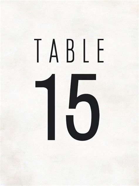 Modern Typography Table Number Sign For Events Playground