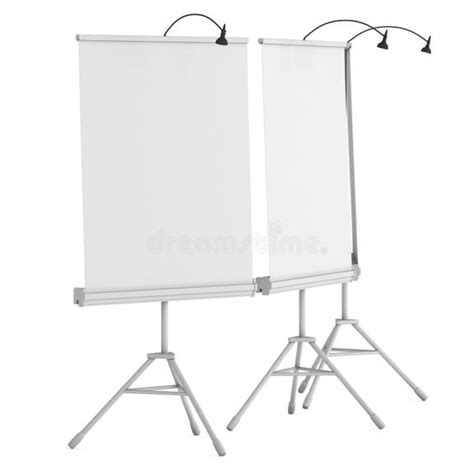 En Blanco Ruede Para Arriba El Soporte De La Bandera De La Expo En El Trípode Stock De