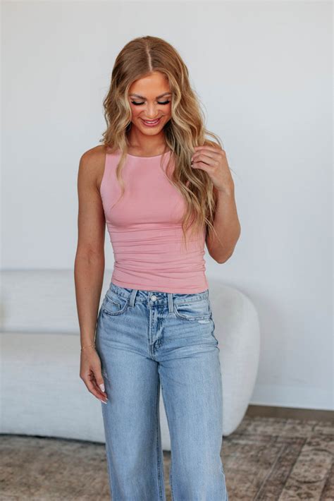 Ariel Basic Tank Blush Wild Oak Boutique
