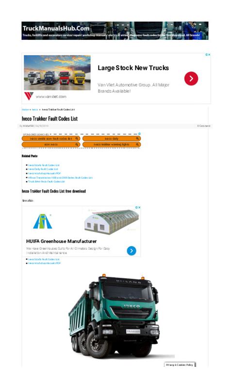 Iveco Trakker Fault Codes List Pdfcoffee Com