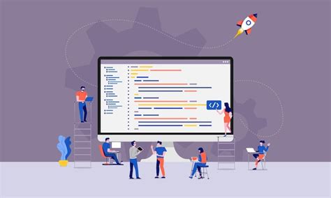 Premium Vector Illustrations Design Developer Or Programmer