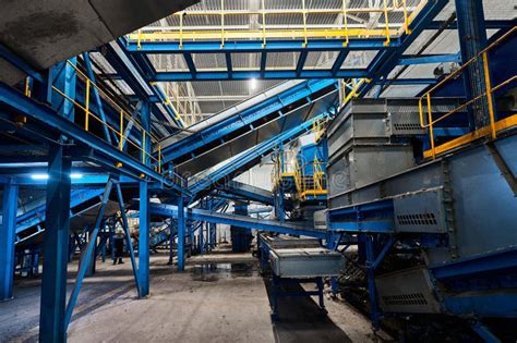 Large Conveyor Lines Plant For Sorting And Processing Household Waste