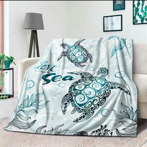 Turtle Blanket Etsy