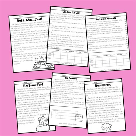 Timed 2nd Grade Fluency Reading Passages With Tracking Sheets And Student