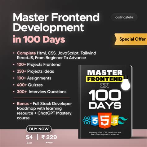 Master Frontend In 100 Days Coding Stella