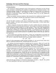 Lab Enthalpy Entropy And Free Energy Docx Enthalpy Entropy And Free Energy Introduction