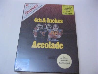 4th And Inches New Sealed Pc Game 5 25 Disk Accolade Ebay