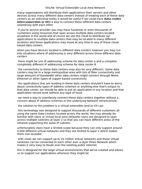Vxlan Pdf Computer Network Multicast
