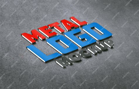 Premium Psd Metal Logo Mockup