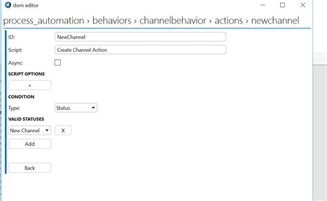 Dom Editor Configuring Behavior Automatic Triggering Of Pa Script In Case Of A Specific