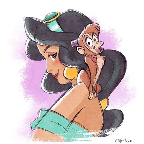 Colorlumo On Instagram “ジャスミンとアブー Jasmine And Abu Disney Disneyarts