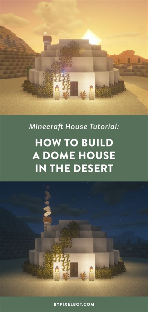 Minecraft How To Build A Beautiful Dome Base In The Desert — Bypixelbot