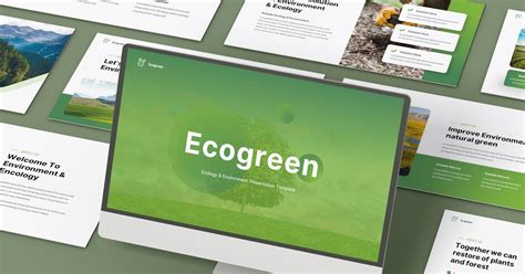 Ecogreen Экология и окружающая среда Шаблон Powerpoint Шаблоны презентаций Включая земля и