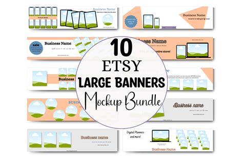 10 Large Etsy Banner Mockup Templates Graphic By Niki Lyn Digital