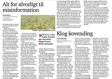 Jeg Havde I Sidste Uge Endnu Et Indlæg I Nordjyske Stifttidende Denne