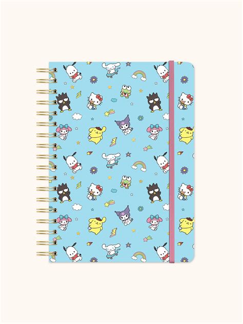 Hello Kitty And Friends College Letters Blue Undated Tri Tab Planner