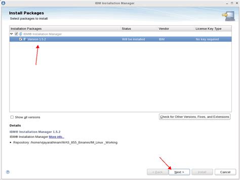 IBM Installation Manager Installation Through GUI CLI