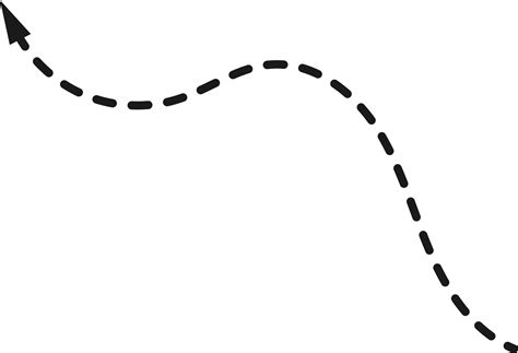 Hand Drawn Dashed Arrow Shape 21999472 Png