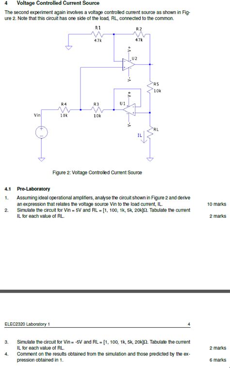 Solved Voltage Controlled Current Source The Second Chegg