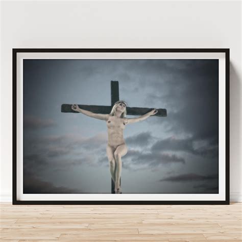 Faded Female Crucifix Poster By Ramon Martinez Ramon Martinez
