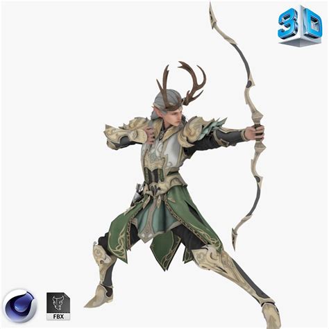 3d Elf Warrior Archer Turbosquid 2186545