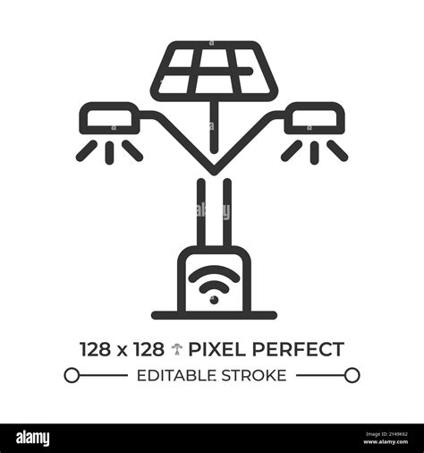 Smart Lighting Pixel Perfect Linear Icon Stock Vector Image And Art Alamy