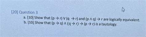 Solved Question A Show That Pr Qr And Chegg