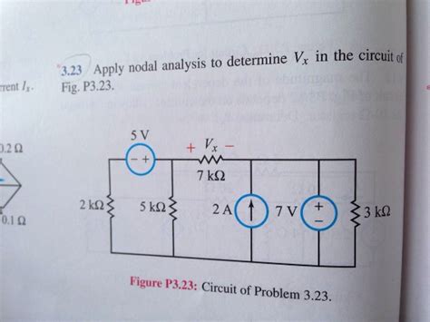 Solved Apply Nodal Analysis To Determine Vx In The Circuit Chegg