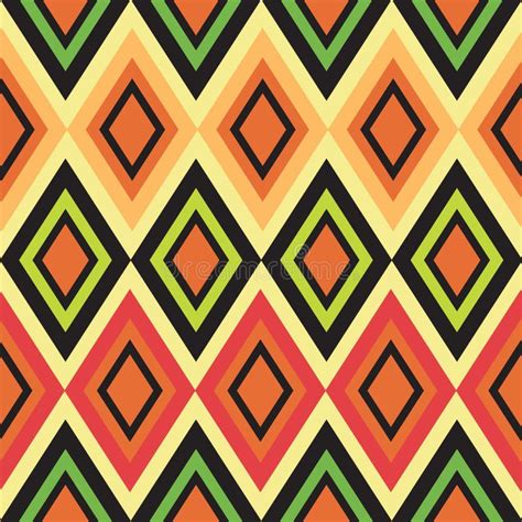 Colorful Diagonal Squares Seamless Geometric Pattern Stock Illustration