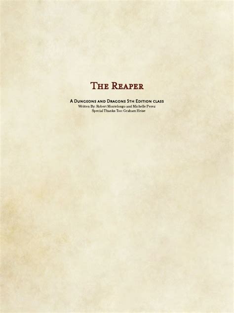 Reaper Class Fixed Pdf