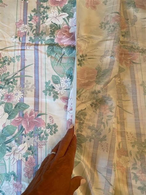 Vintage Fabric Vintage Upholstery Fabric Floral Bark Cloth Vintage