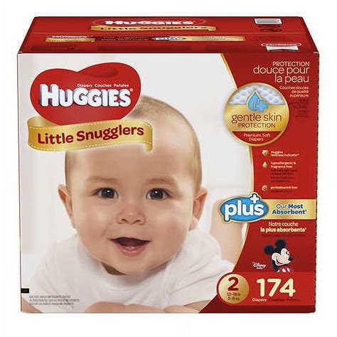 Huggies Little Snugglers Plus Diapers Size 2 174 Count Soft