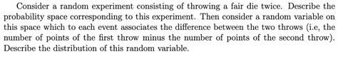 solved consider a random experiment consisting of throwing a