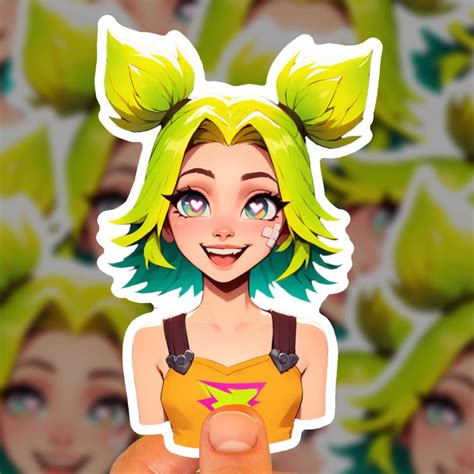 Zeri League Of Legends Sticker For Adc Main Cute Kawaii Viny Decal Lol
