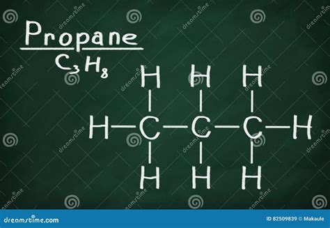 Structural Model Of Propane Stock Illustration Illustration Of Blackboard Education 82509839