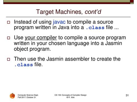 cs 153 concepts of compiler design october 31 class meeting ppt download